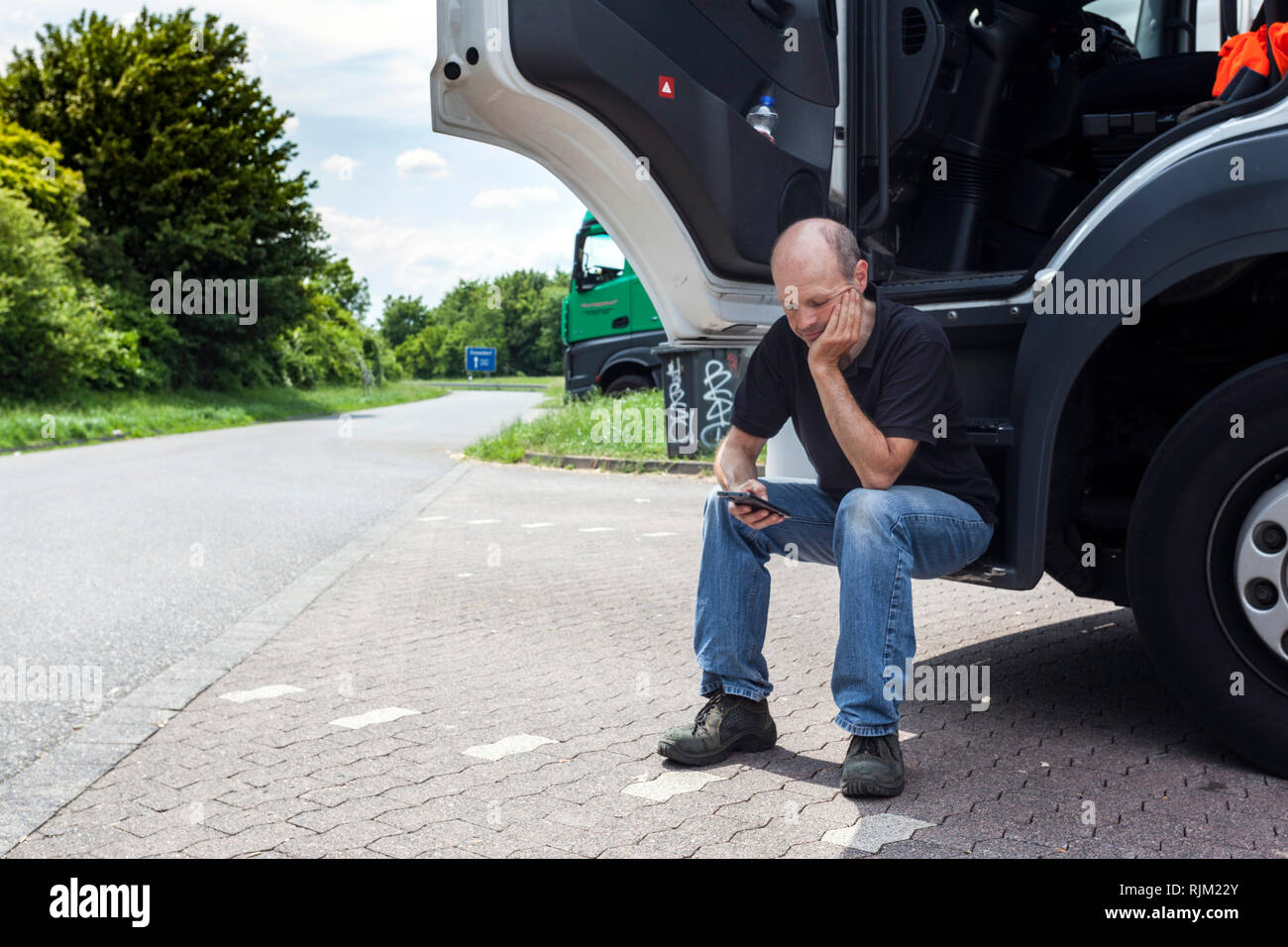 Truck drivers rest period hi-res stock photography and images - Alamy