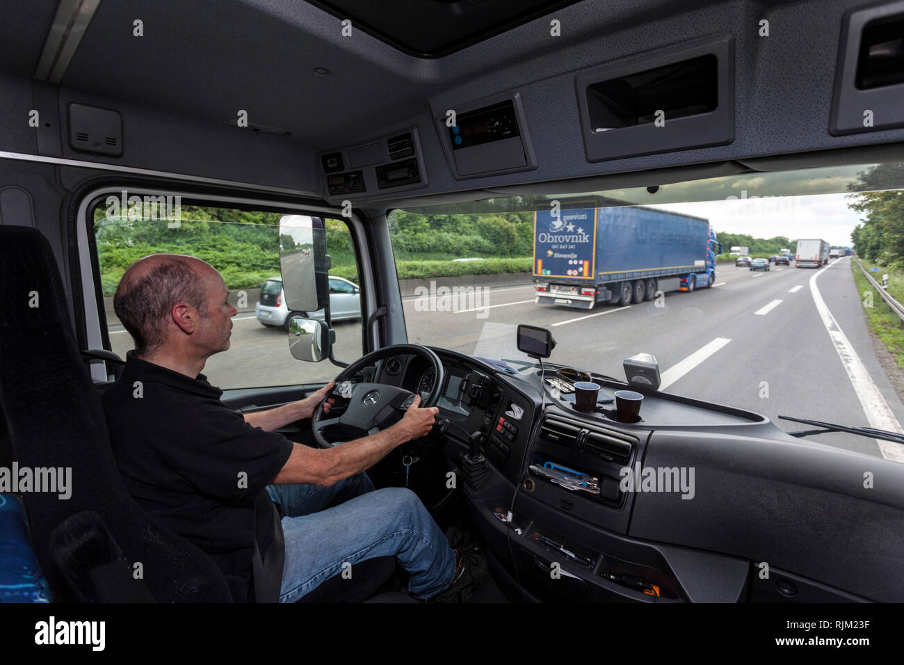 Truck driver cab hi-res stock photography and images - Alamy
