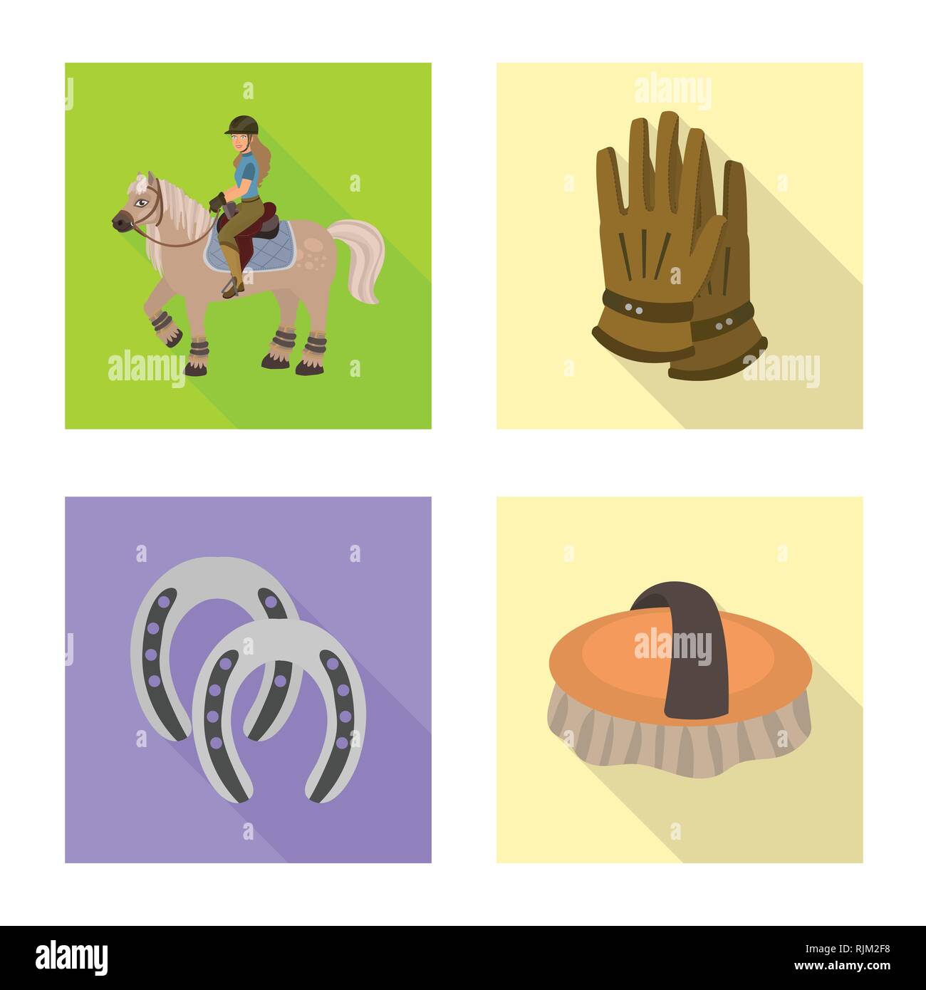 Vector illustration of track and racing logo. Set of track and riding ...