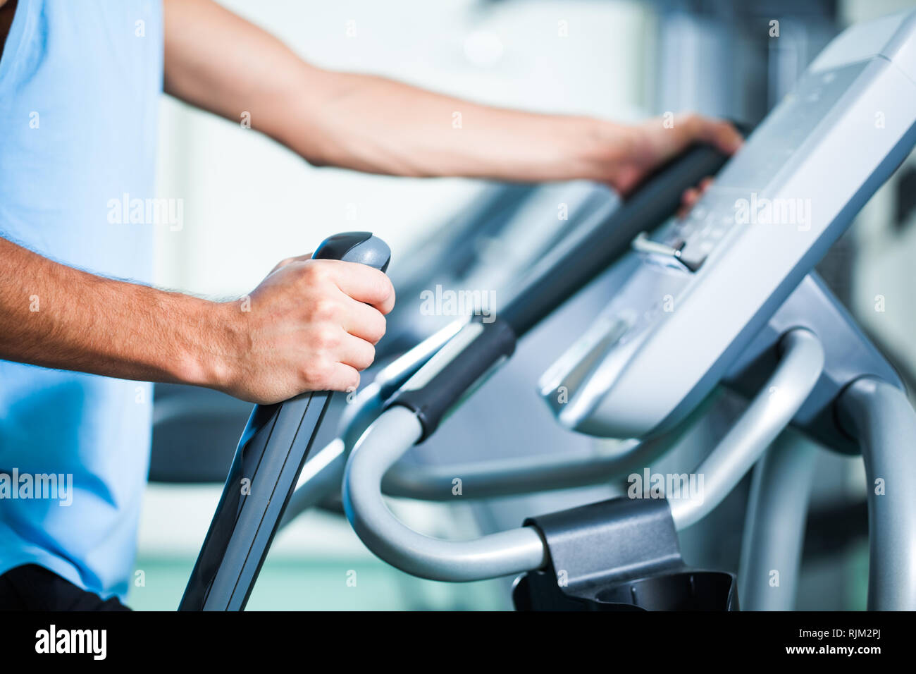 Exercising on treadmill in hi-res stock photography and images - Alamy