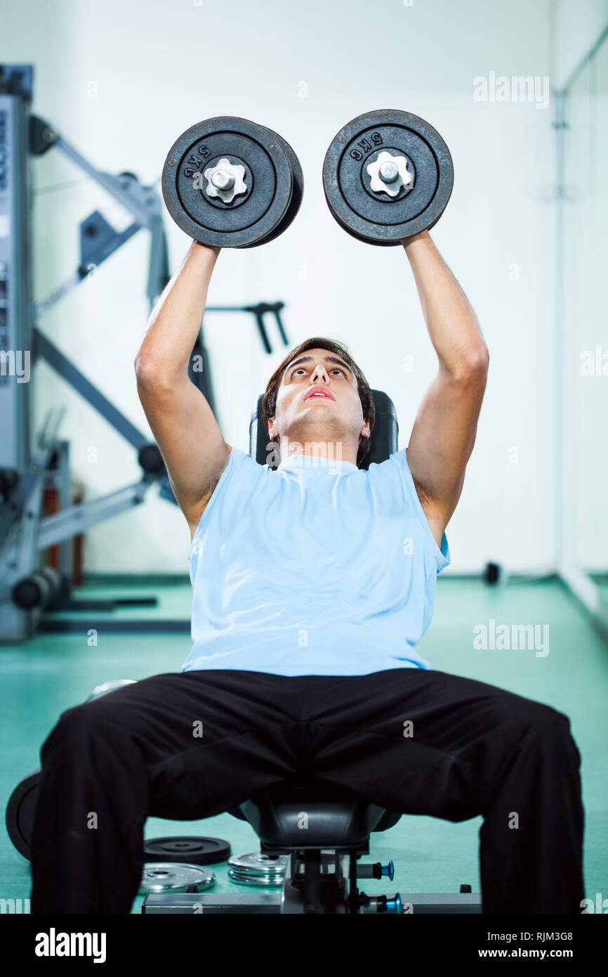 Male weights gym hi-res stock photography and images - Alamy