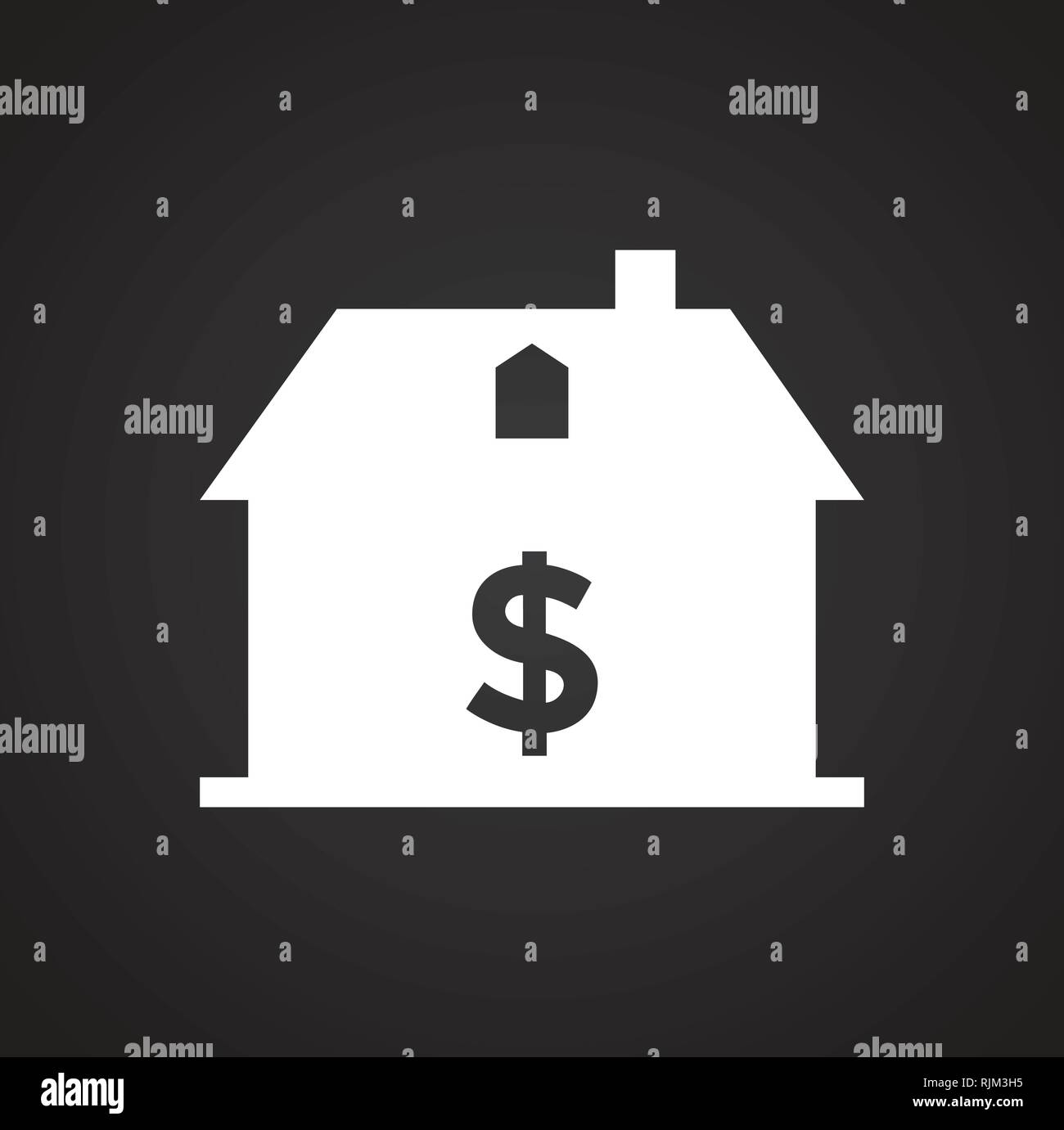 Real estate on black background for app or web using Stock Vector Image ...