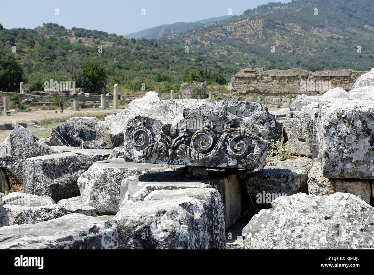 Ruins of the Hellenistic Temple of Artemis Leucopryne built in the ...
