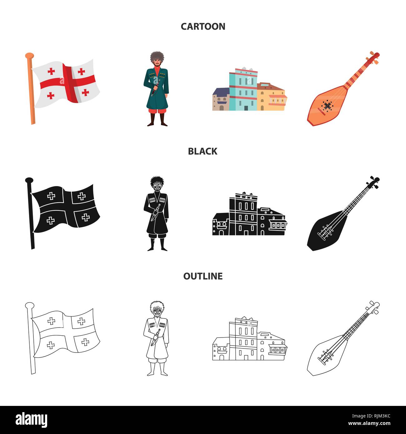 Vector design of culture and sightseeing sign. Collection of culture ...