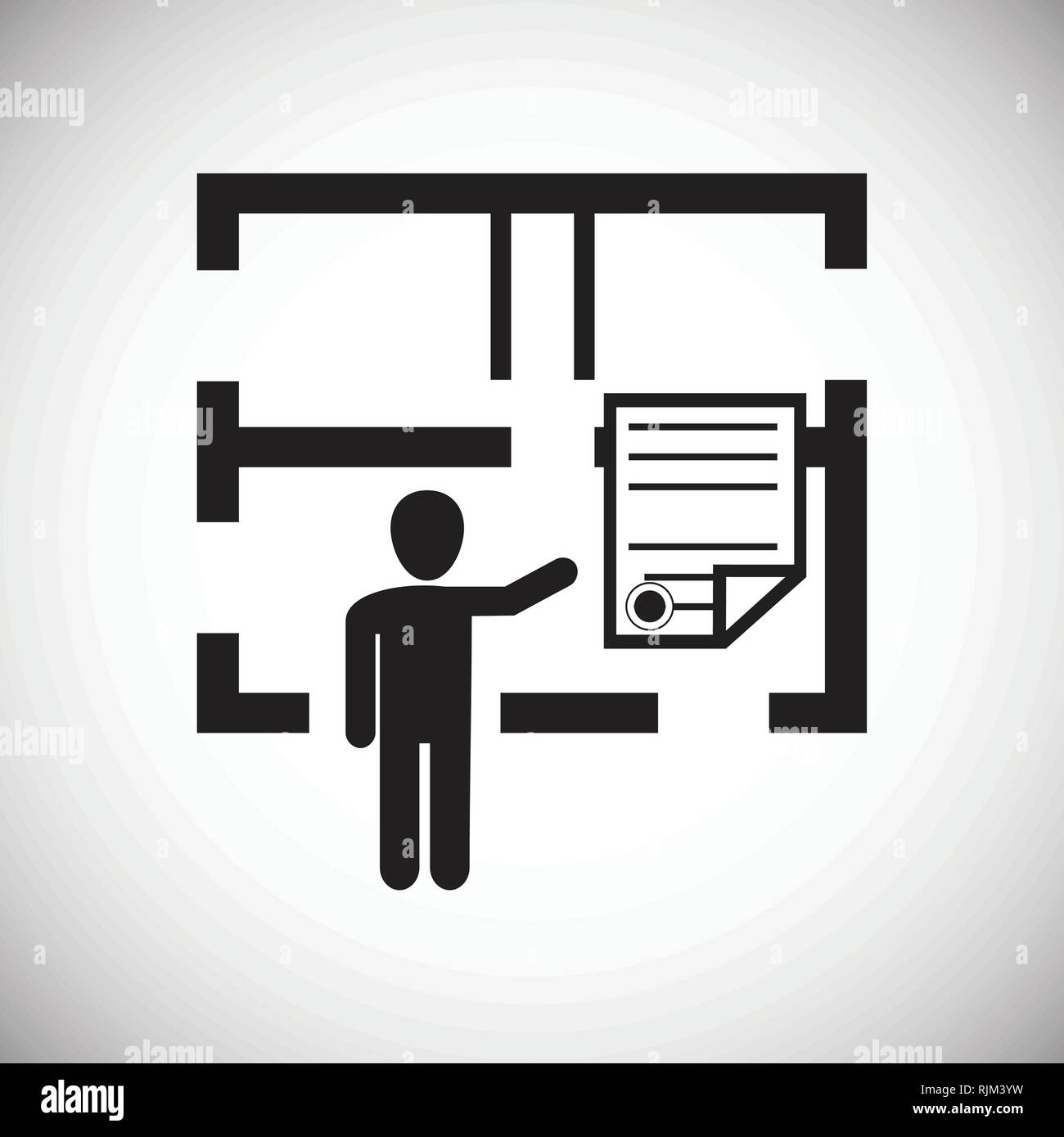 Architector on white background for app or web using Stock Vector Image ...