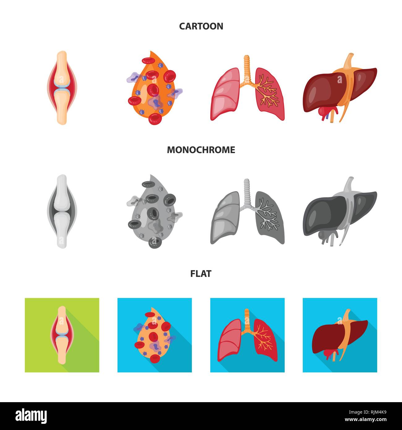 Vector design of biology and scientific symbol. Set of biology and ...