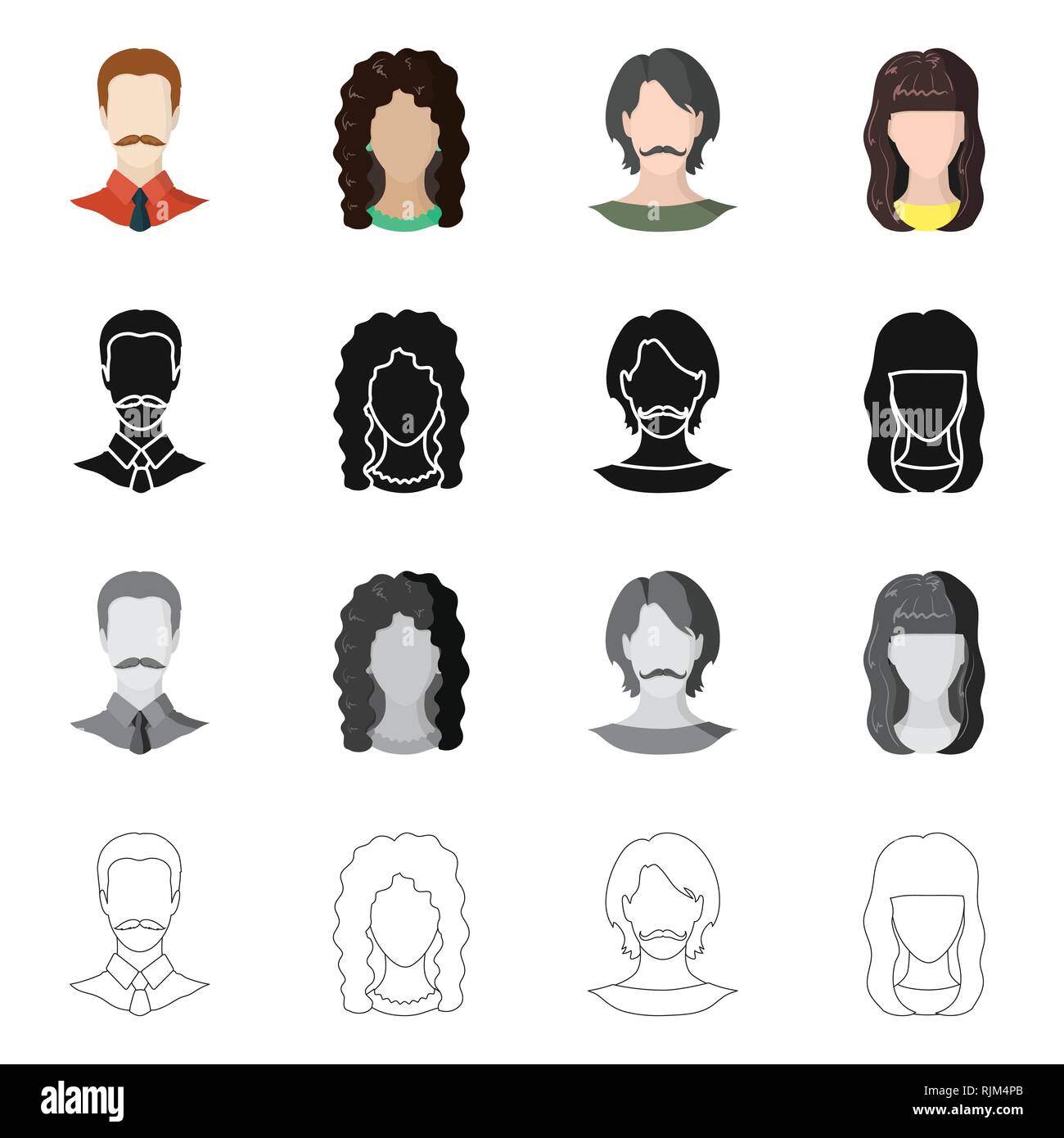 Vector illustration of professional and photo sign. Set of professional ...