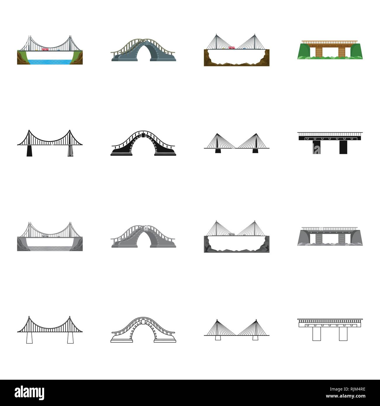 Isolated object of connection and design symbol. Collection of connection and side stock vector ...