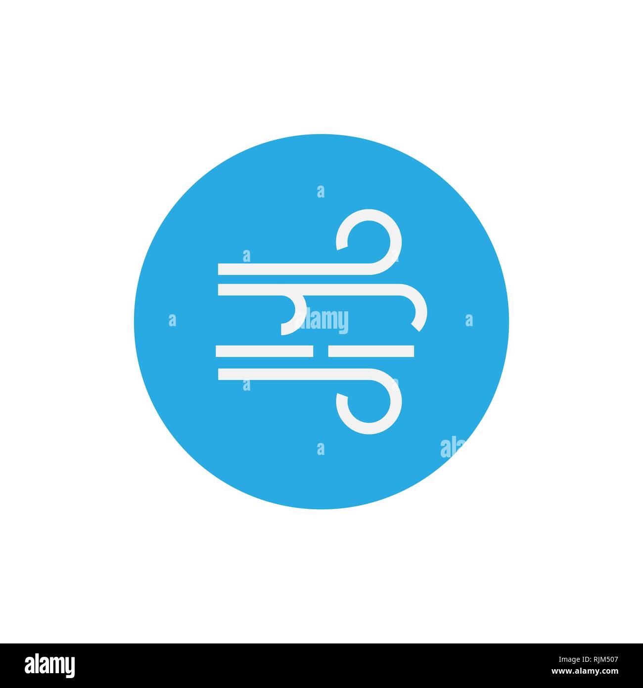 Blowing wind icon. Vector illustration, flat design Stock Vector Image ...