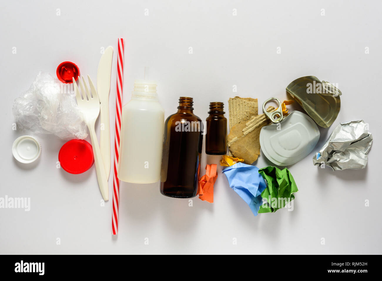 Different types of waste for sorting. Recycle concept Stock Photo - Alamy