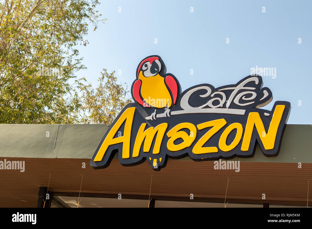 Cafe Amazon, Lampang, Thailand - february 5, 2019 : coffee shop at PTT ...