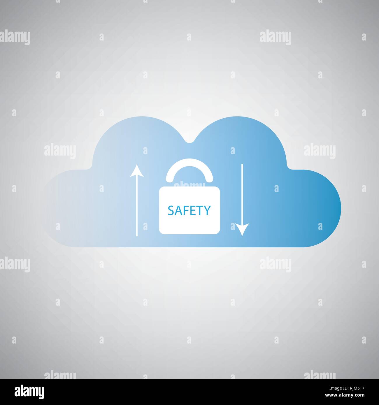 Abstract Modern Blue Cloud Computing, Technology, Digital Communication ...