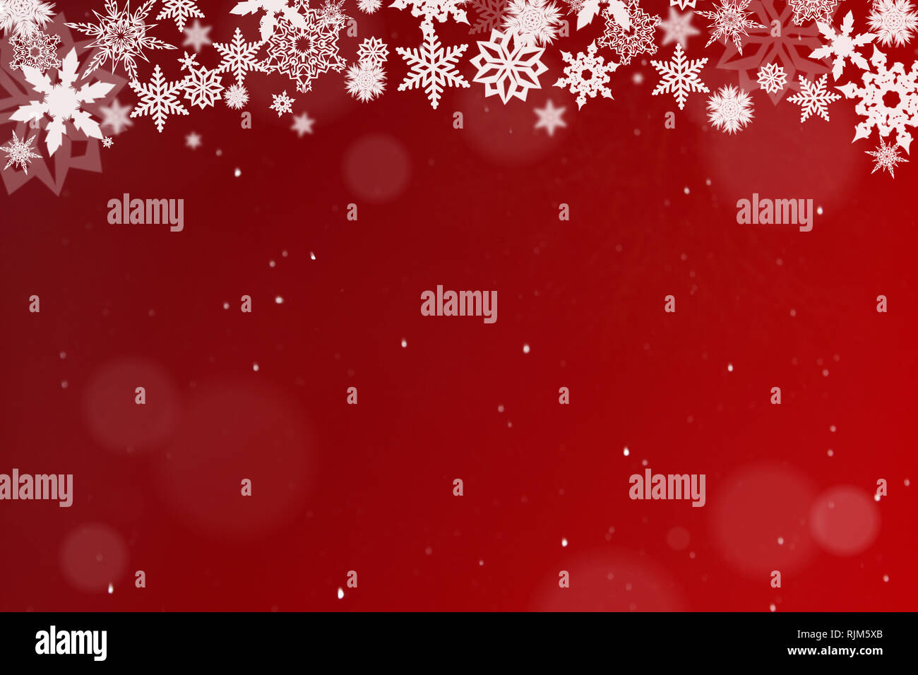 Winter scene as a background in red with snow at Christmas Stock Photo ...