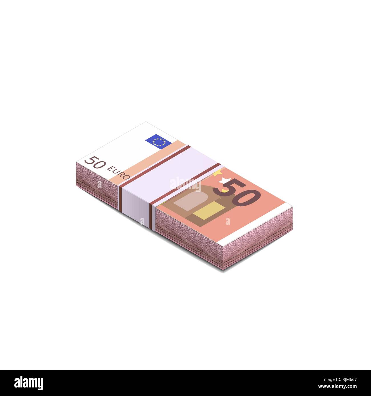 50 notes pile Stock Vector Images - Alamy