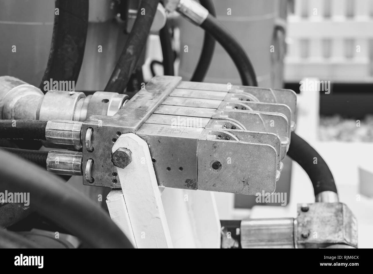 Close-up shot of car engine hoses and tubes Stock Photo - Alamy