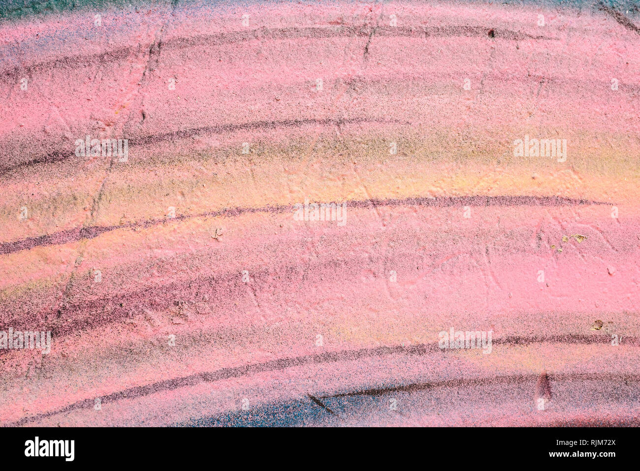 Detail of an anonymous street graffiti with many colors, cheerful urban ...