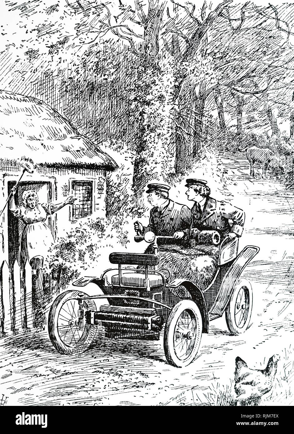 Driving cartoon hi-res stock photography and images - Alamy