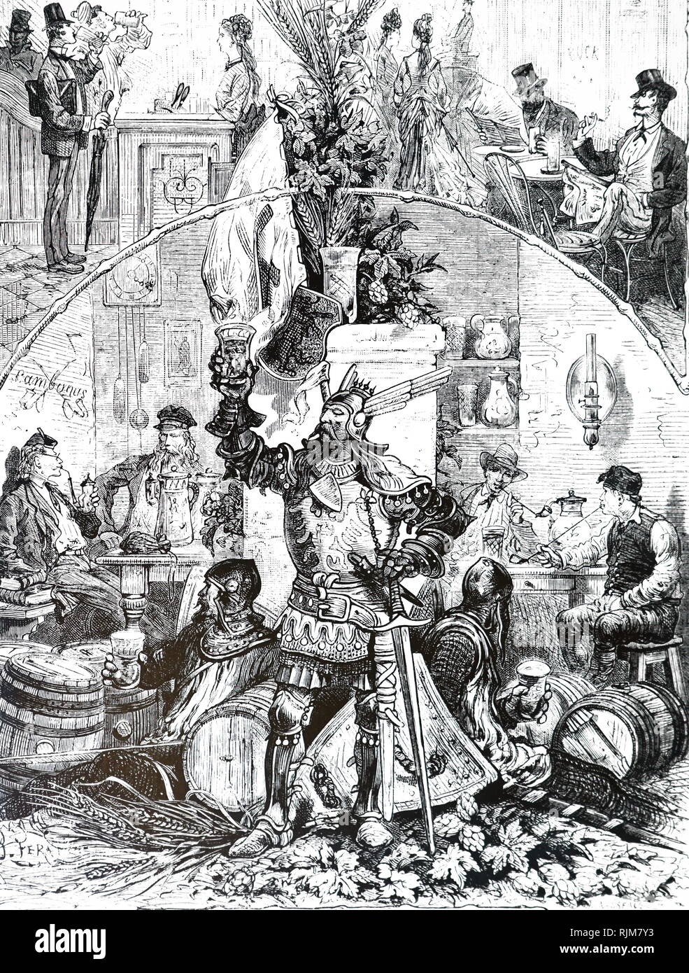 A plate illustration beer throughout the world. Dated 19th century ...