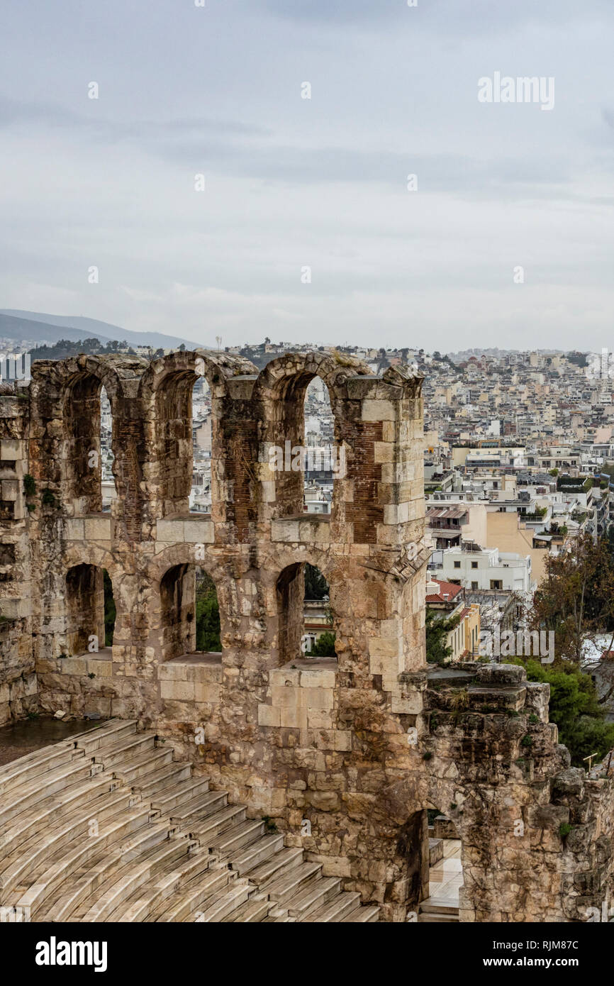 Athens ancient theatre Stock Photo - Alamy