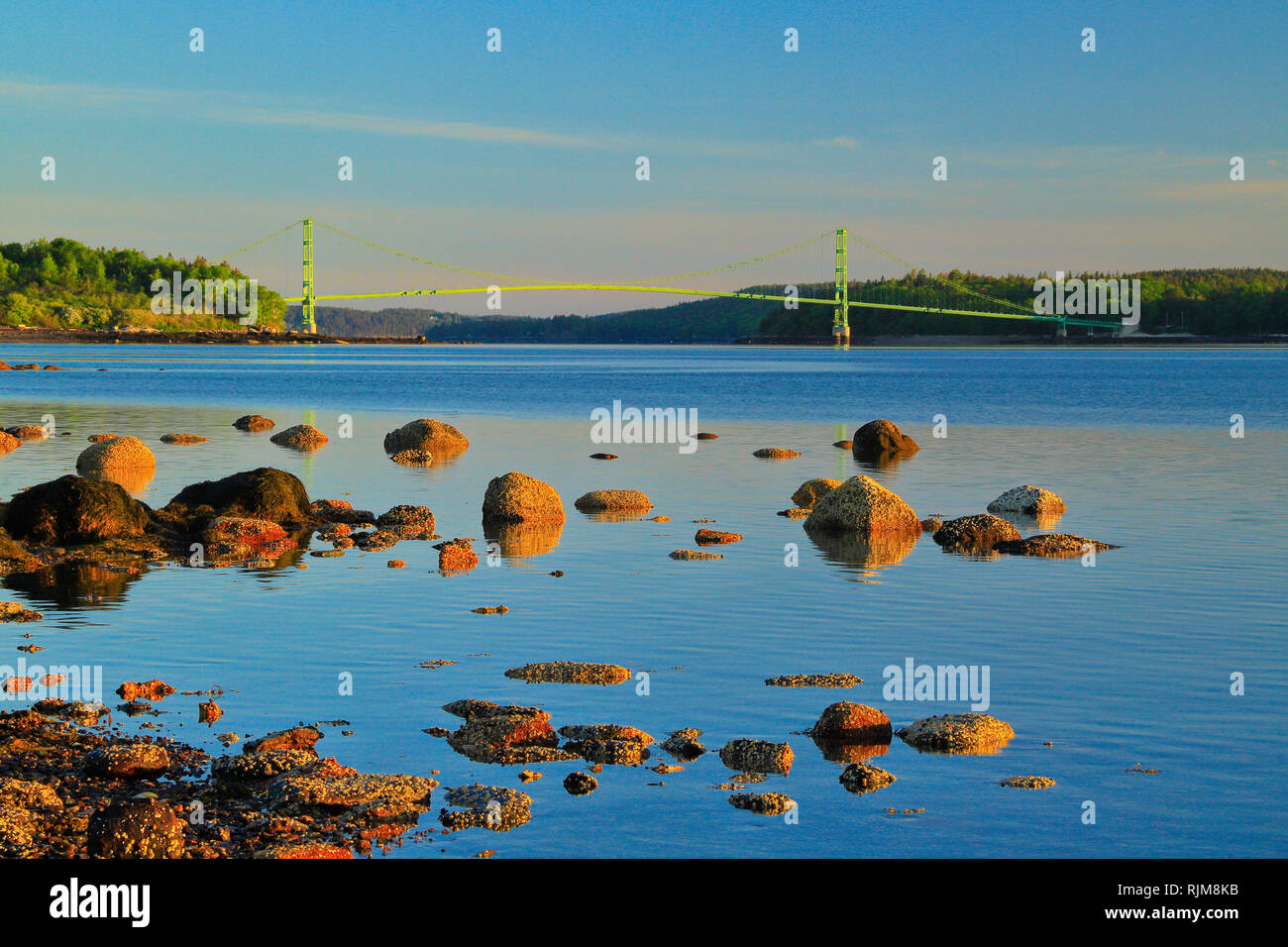 Route 15 Bridge, Deer Isle, Sargentville, Maine, USA Stock Photo - Alamy