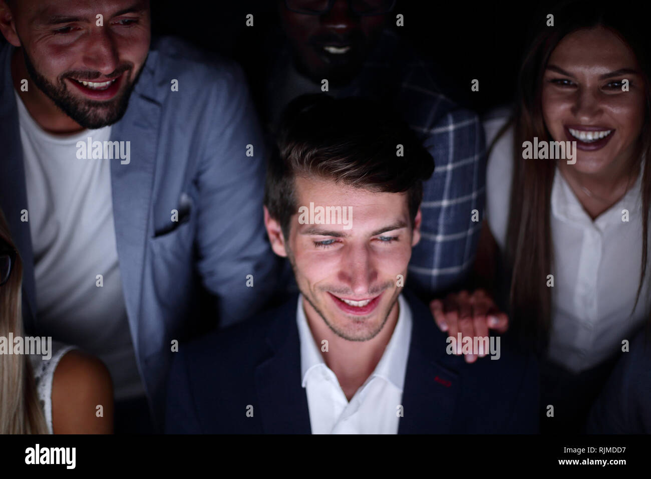 Close up young employee using hi-res stock photography and images - Alamy