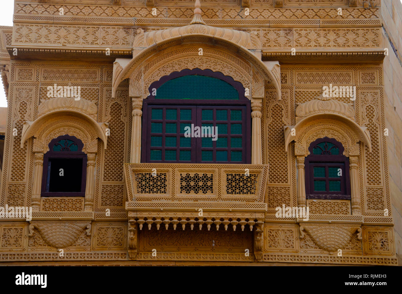 Beautifully carved windows situated in the fort complex, Jaisalmer ...