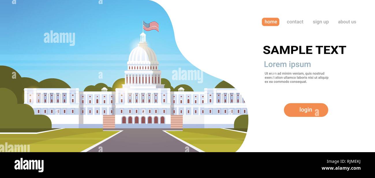 White House Washington DC United States of America flag american ...