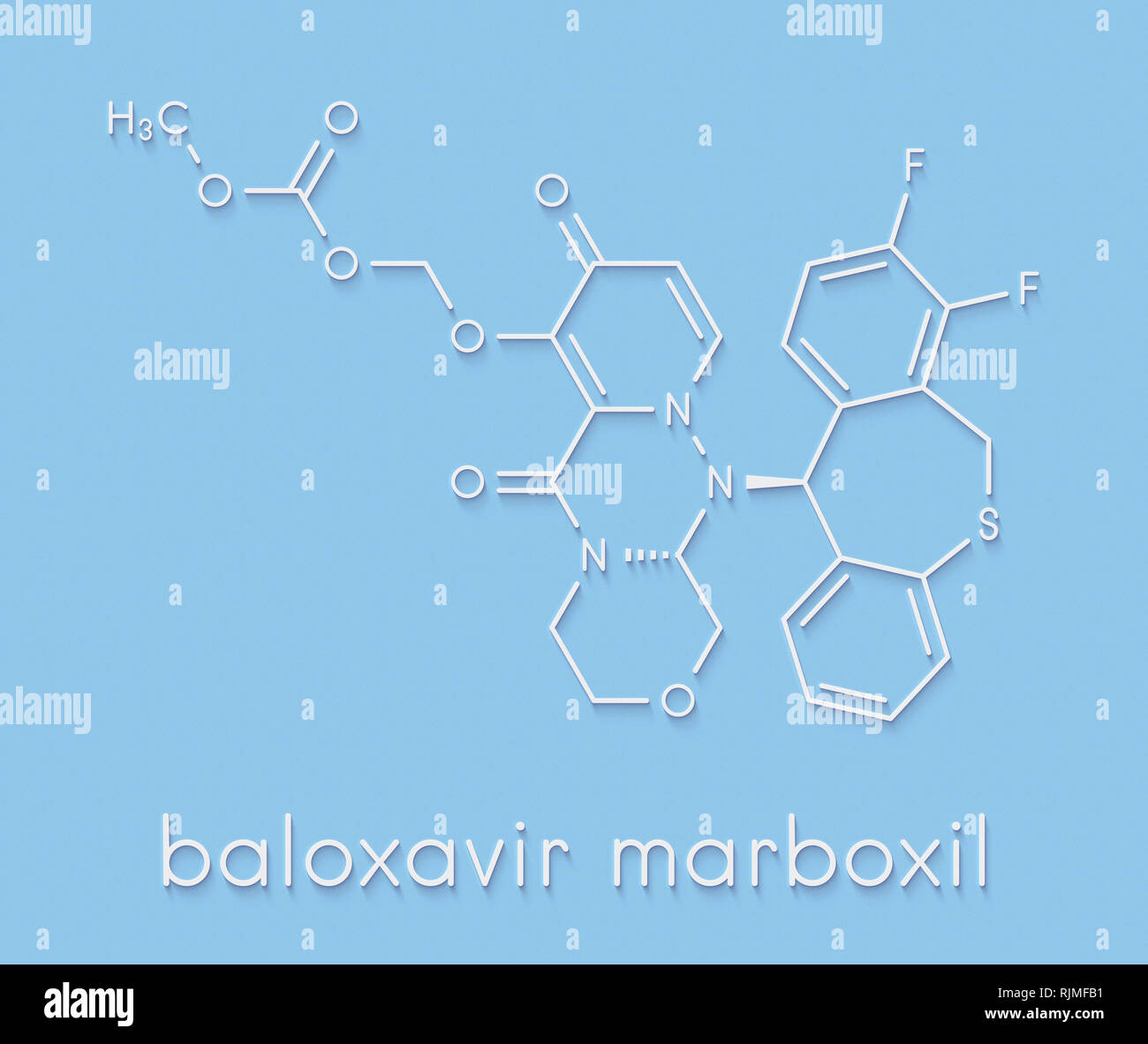 Baloxavir marboxil influenza drug molecule (cap-dependent endonuclease ...