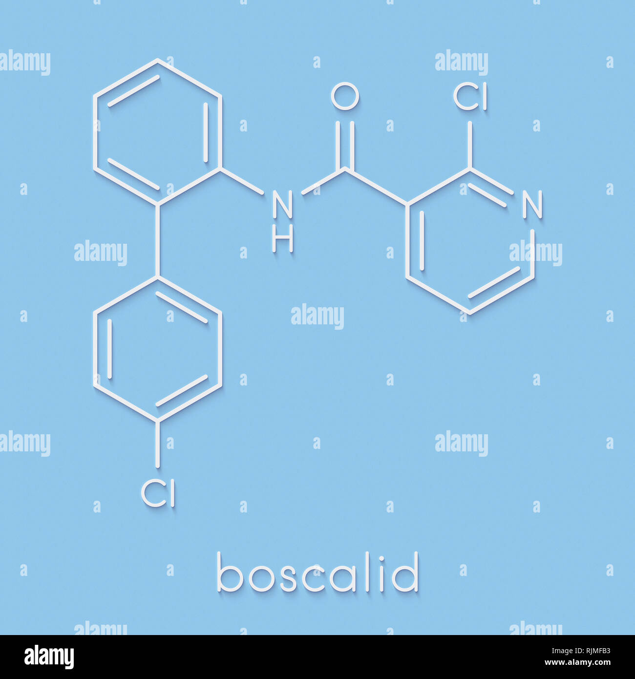 Boscalid fungicide molecule. Skeletal formula Stock Photo - Alamy