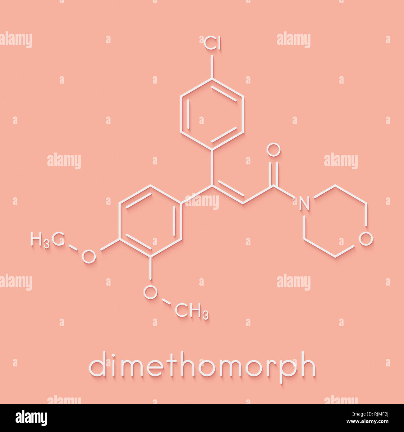 Dimethomorph fungicide molecule. Skeletal formula Stock Photo - Alamy