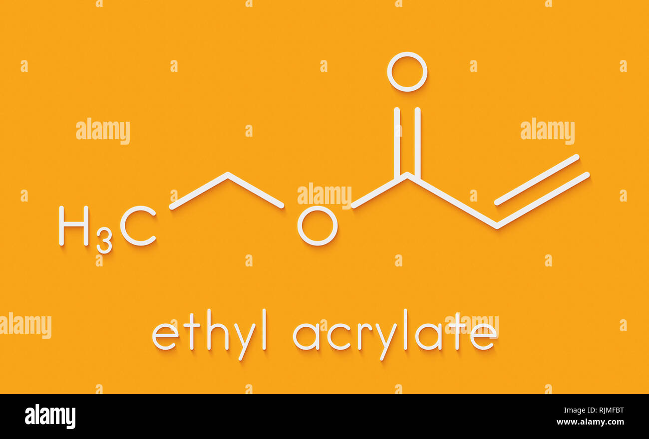 Ethyl acrylate molecule. Skeletal formula Stock Photo - Alamy