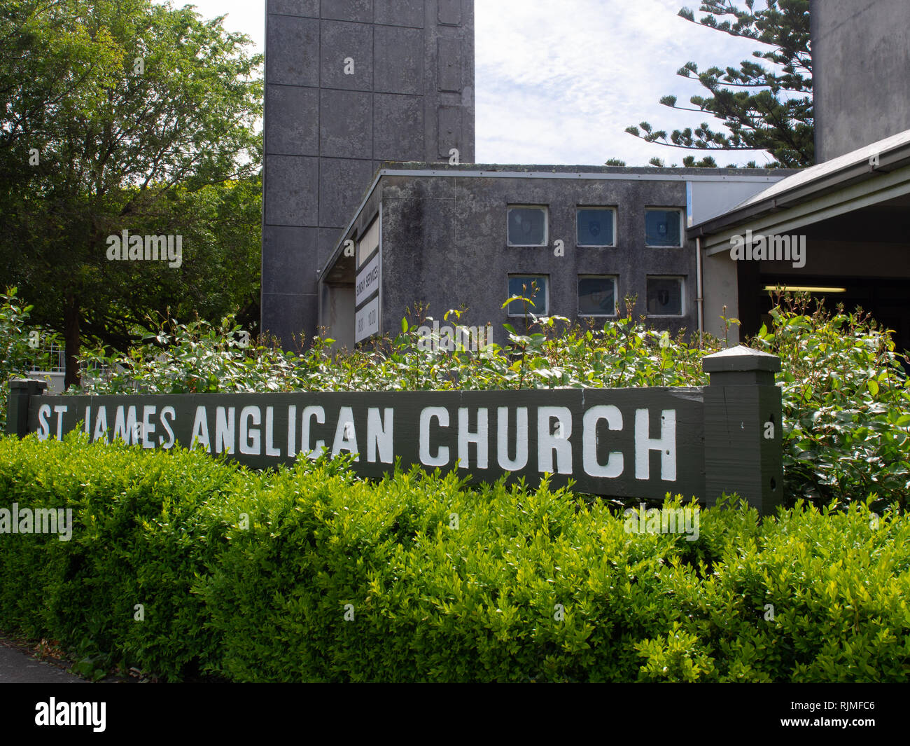 St James Anglican Church sign and building exterior in Lower Hutt, New ...