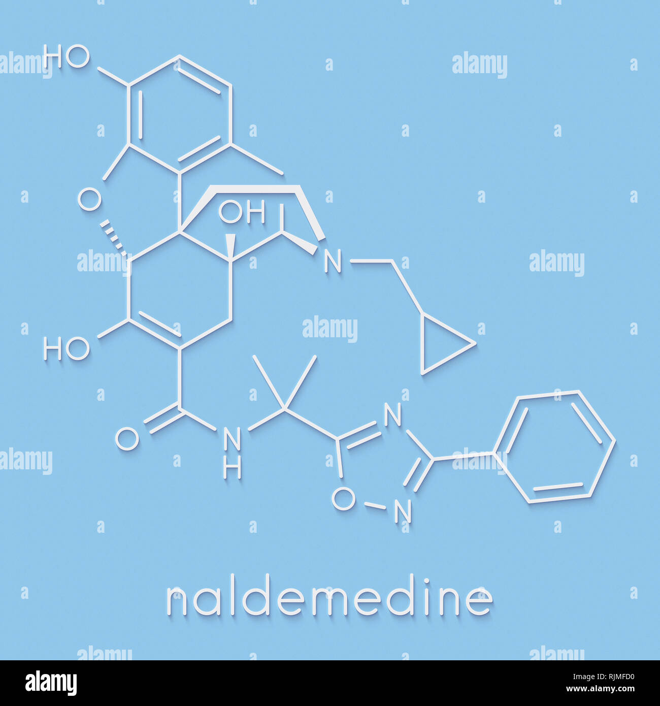 Naldemedine drug molecule. Skeletal formula Stock Photo - Alamy