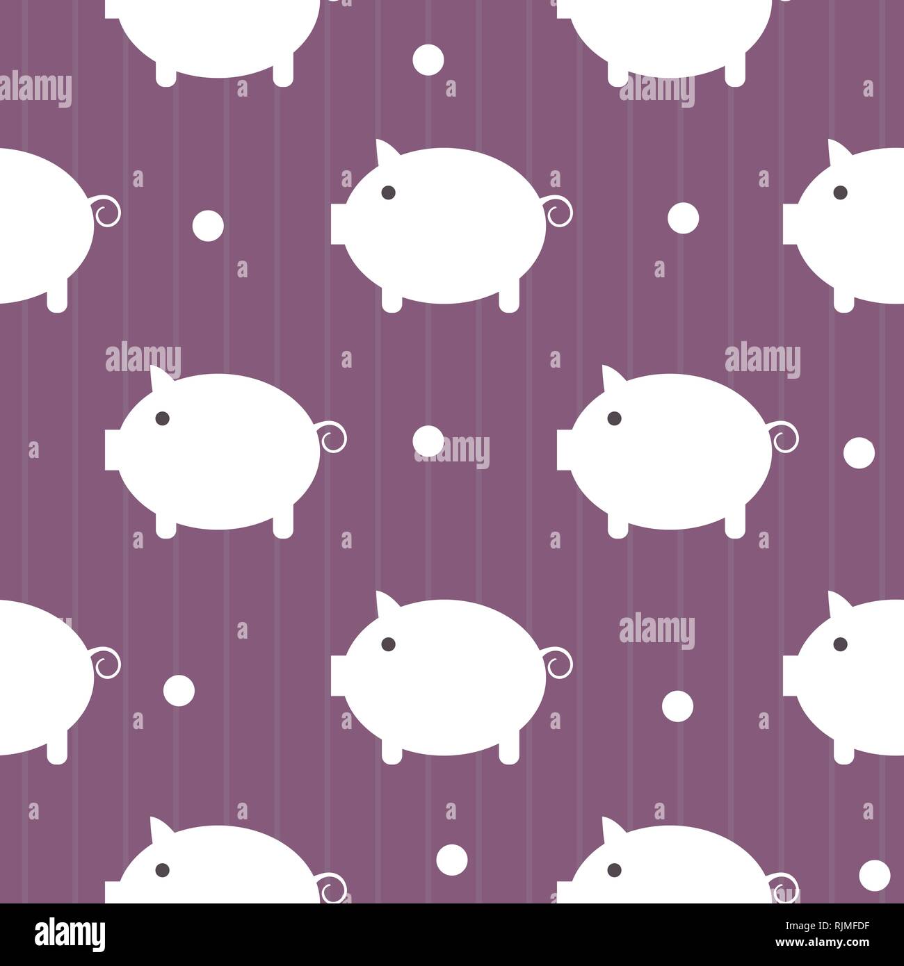 Seamless pattern, cute piggy art background design for fabric and decor ...