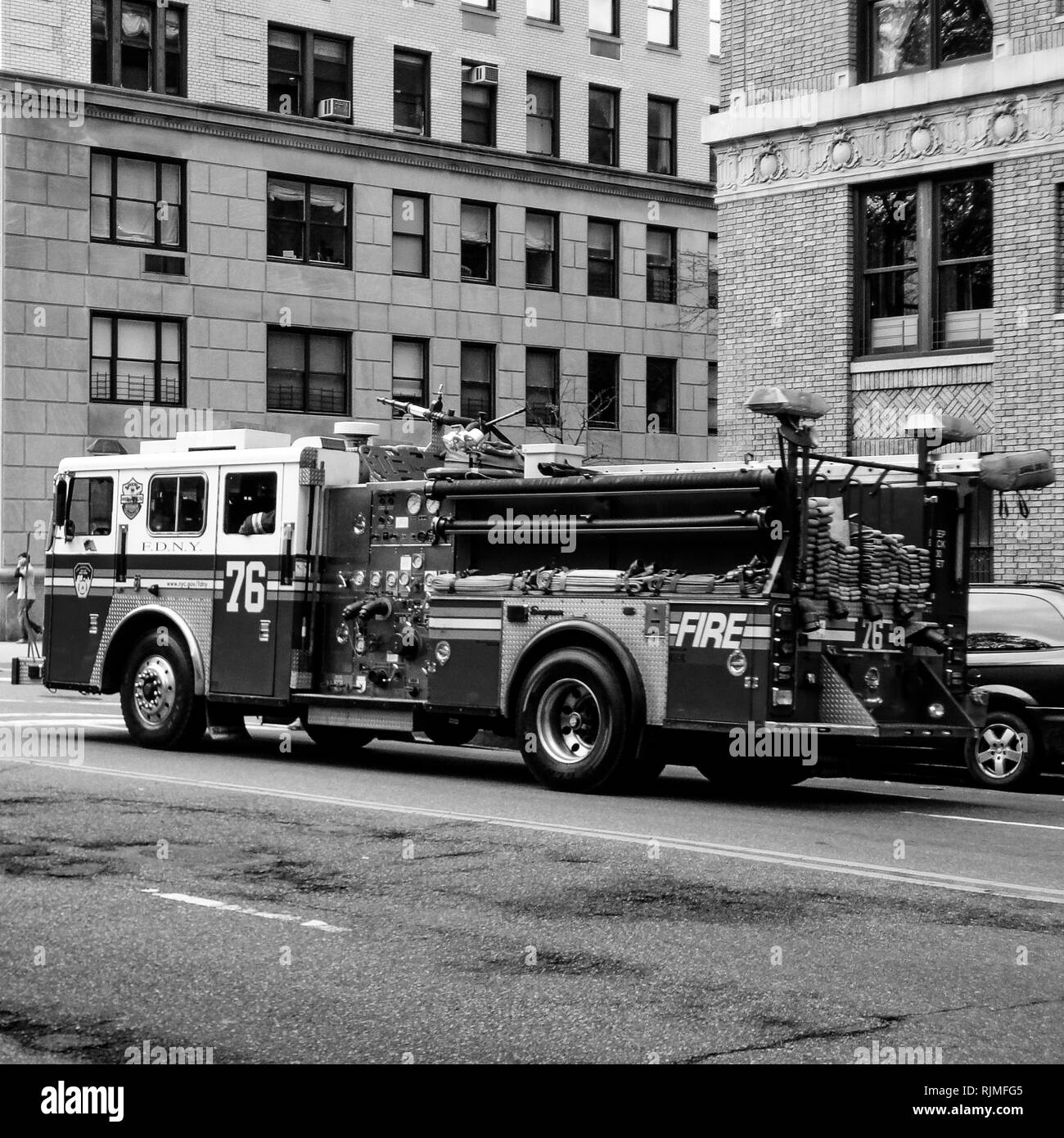 New york city fire department fire department Black and White Stock ...