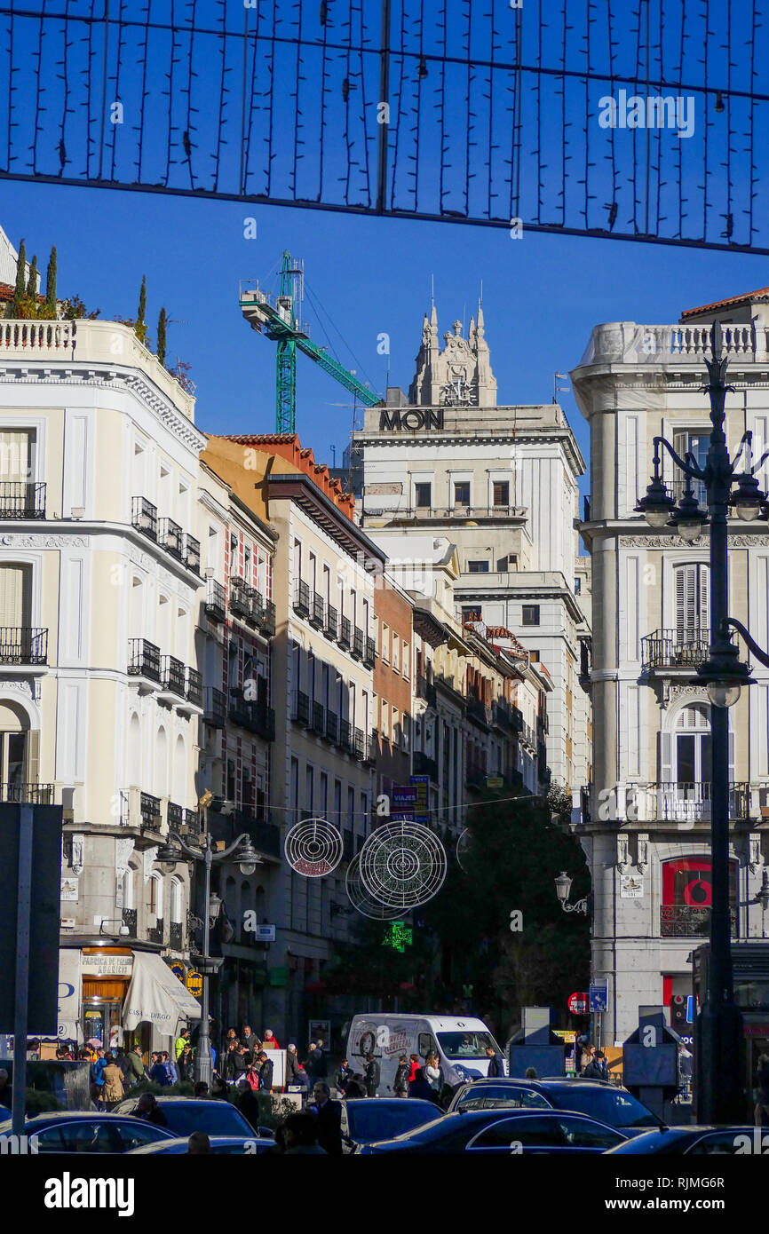 Street view, Madrid, Spain Stock Photo - Alamy