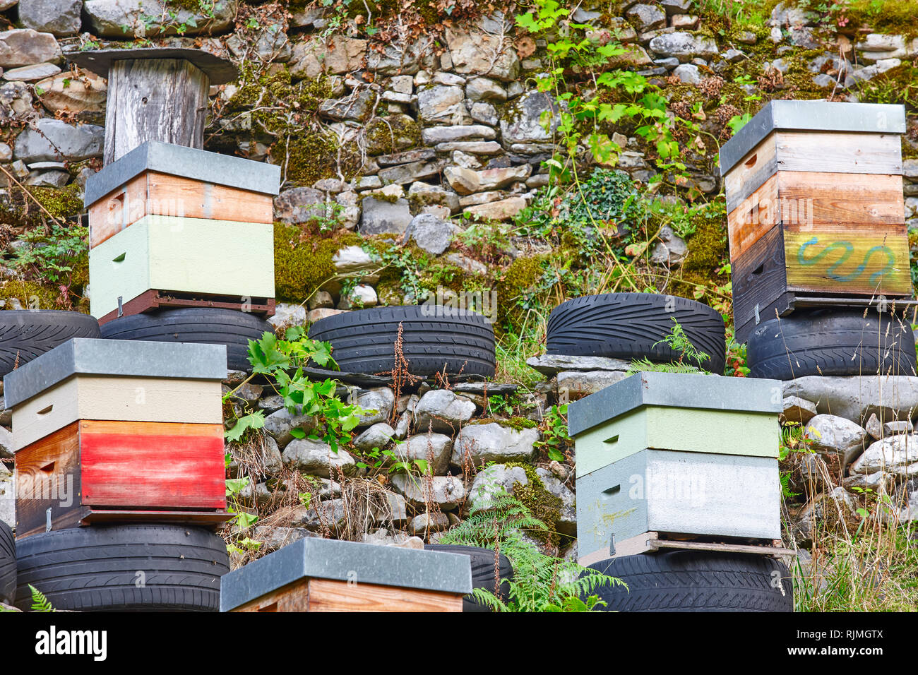 Traditional Beehives Stock Photos & Traditional Beehives Stock Images ...