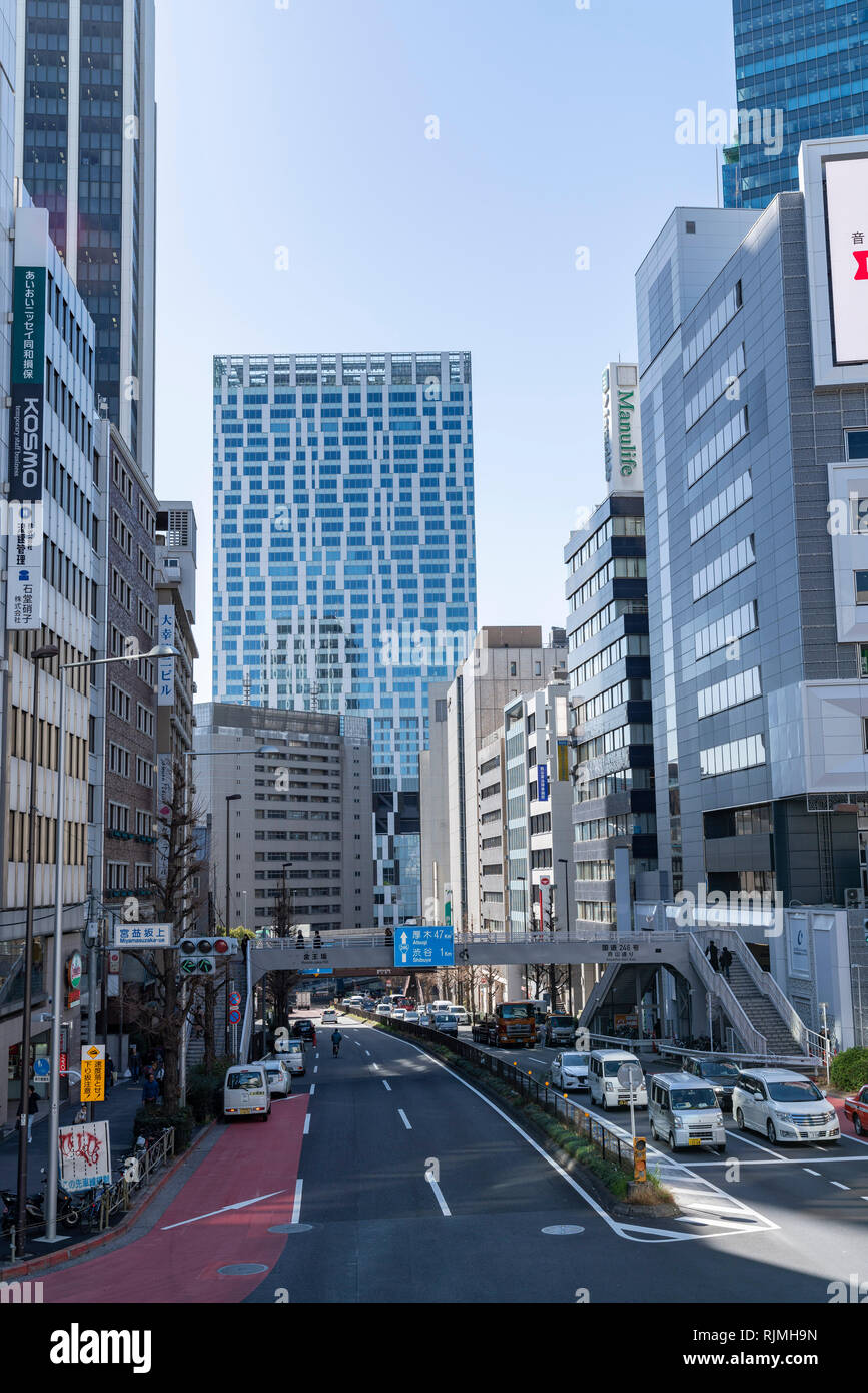 Shibuya Stream view from Aoyama street, Shibuya-Ku, Tokyo, Japan Stock ...