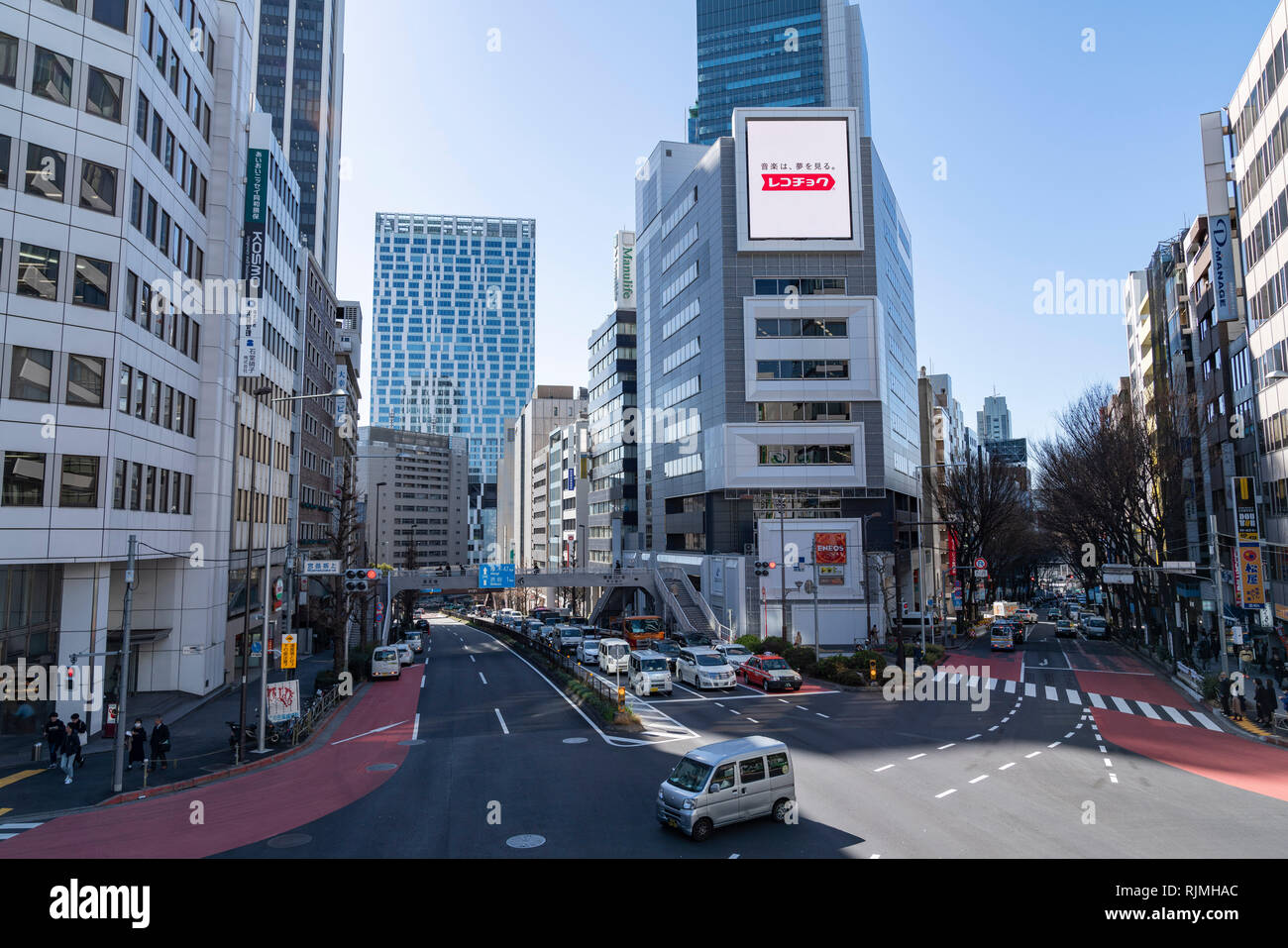 Shibuya Stream view from Aoyama street, Shibuya-Ku, Tokyo, Japan Stock ...