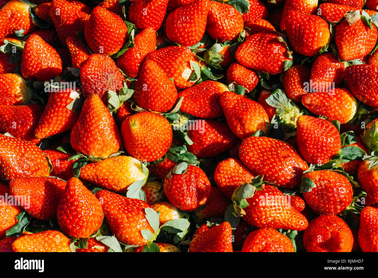 Red strawberry background. Summer concept Stock Photo - Alamy