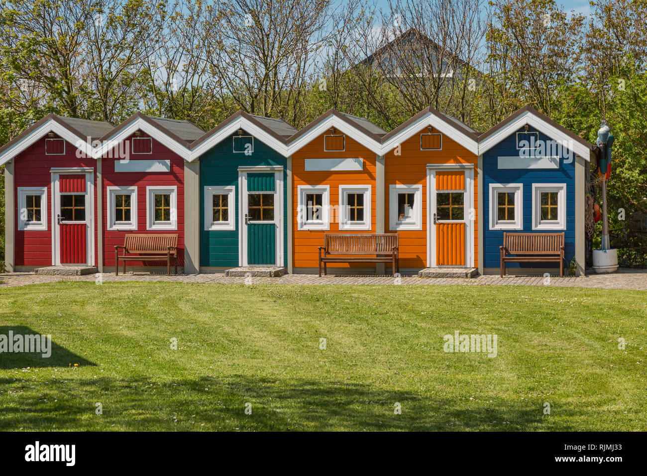 Colorful wooden houses Stock Photo - Alamy