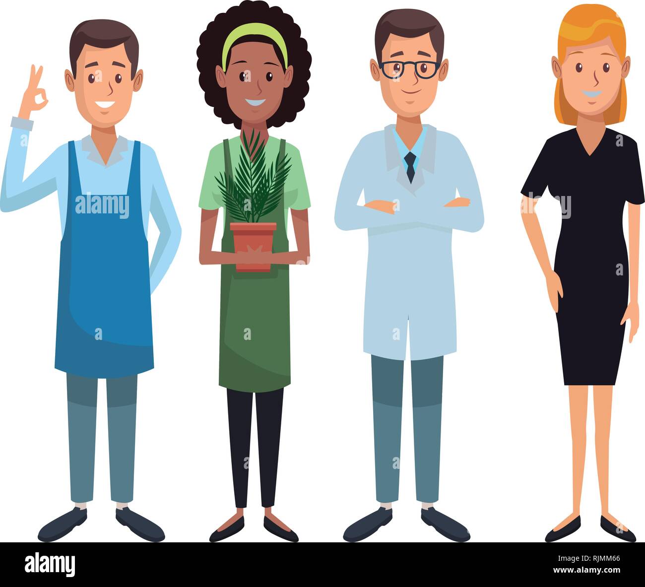 labor day people cartoon Stock Vector Image & Art - Alamy