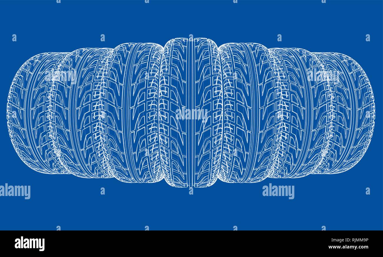 Car tires concept. Vector rendering of 3d Stock Vector Image & Art - Alamy