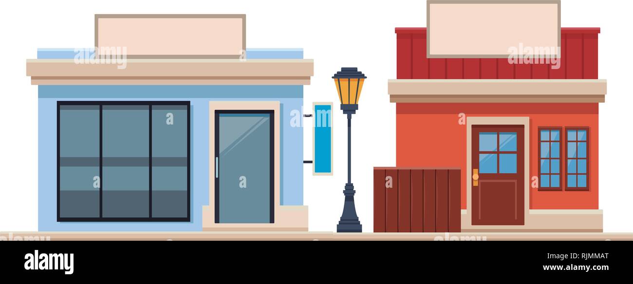 stores shopping front cartoon Stock Vector Image & Art - Alamy