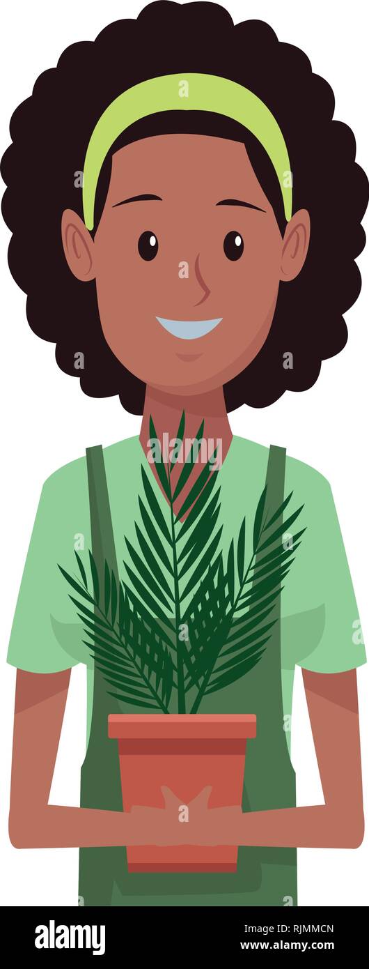 young planter woman cartoon Stock Vector Image & Art - Alamy