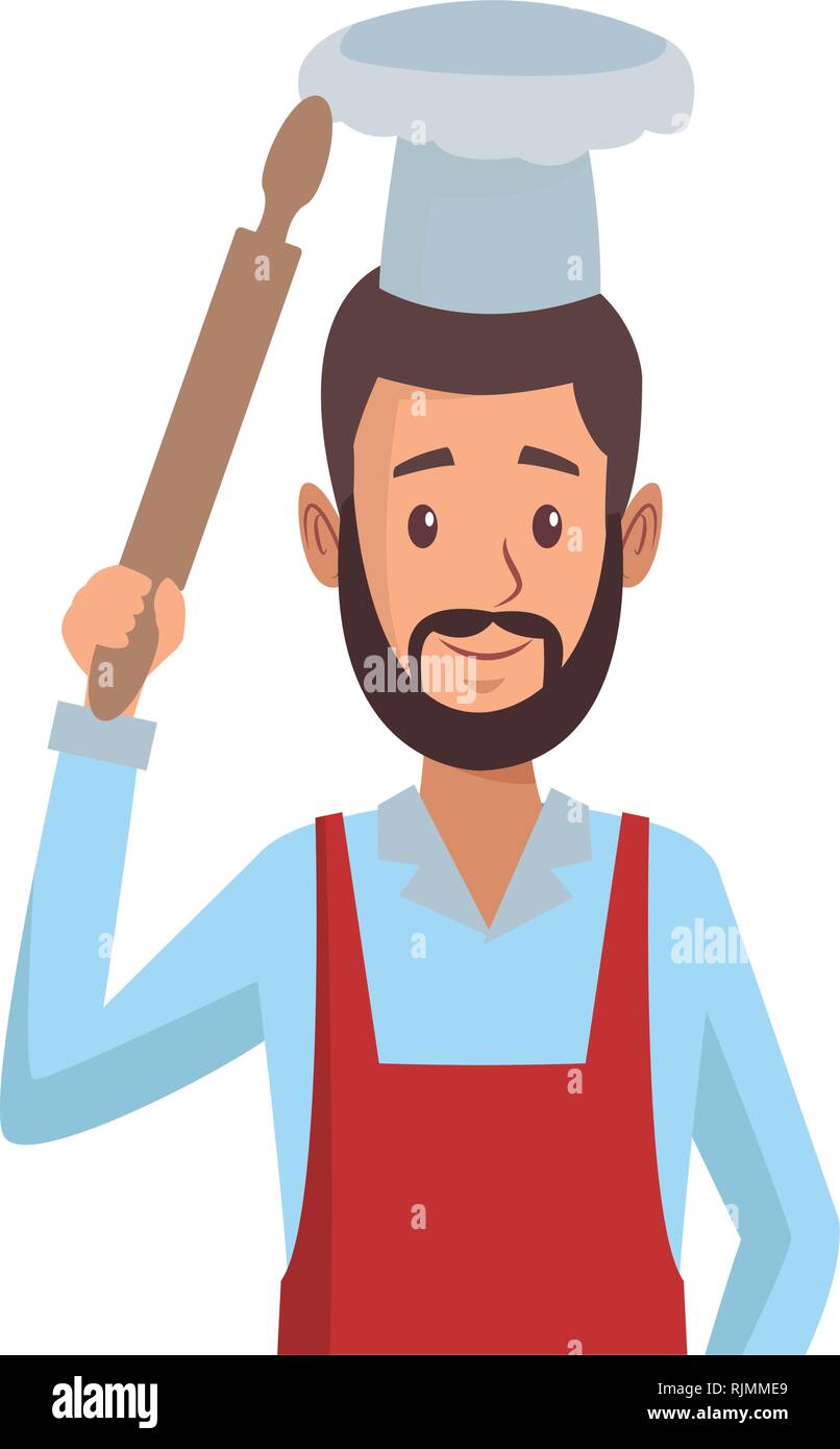 bakery baker cartoon Stock Vector Image & Art - Alamy