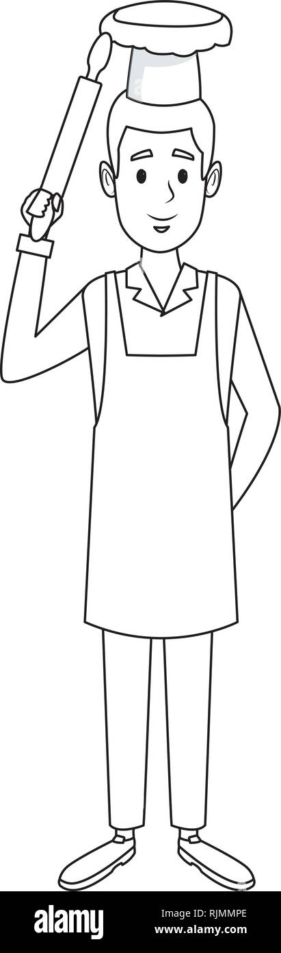 bakery baker cartoon Stock Vector Image & Art - Alamy