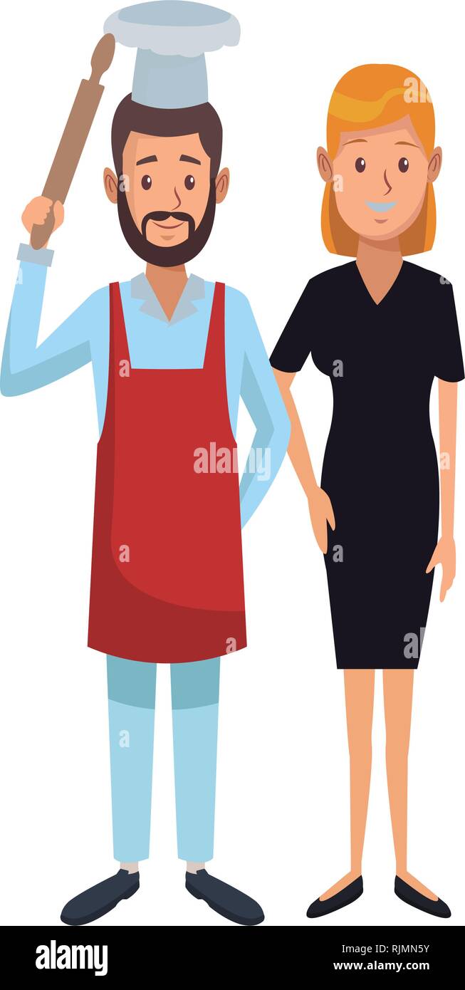 labor day couple cartoon Stock Vector Image & Art - Alamy