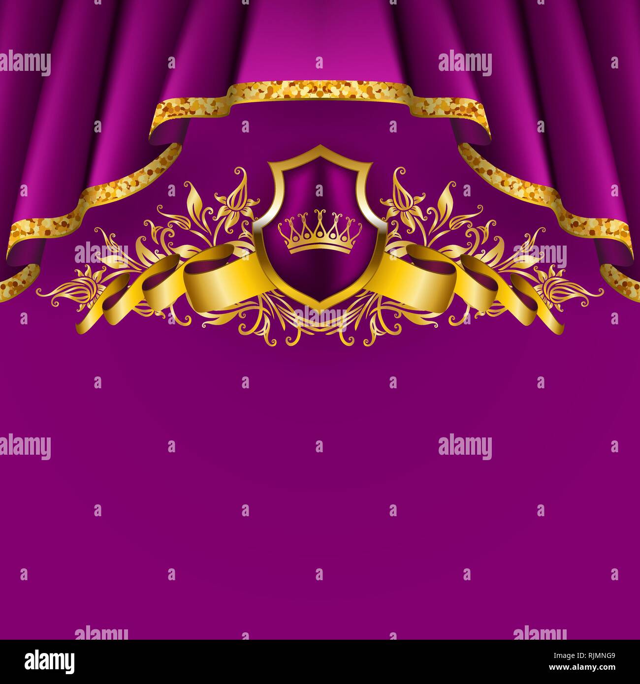 Purple And Gold Royal Background