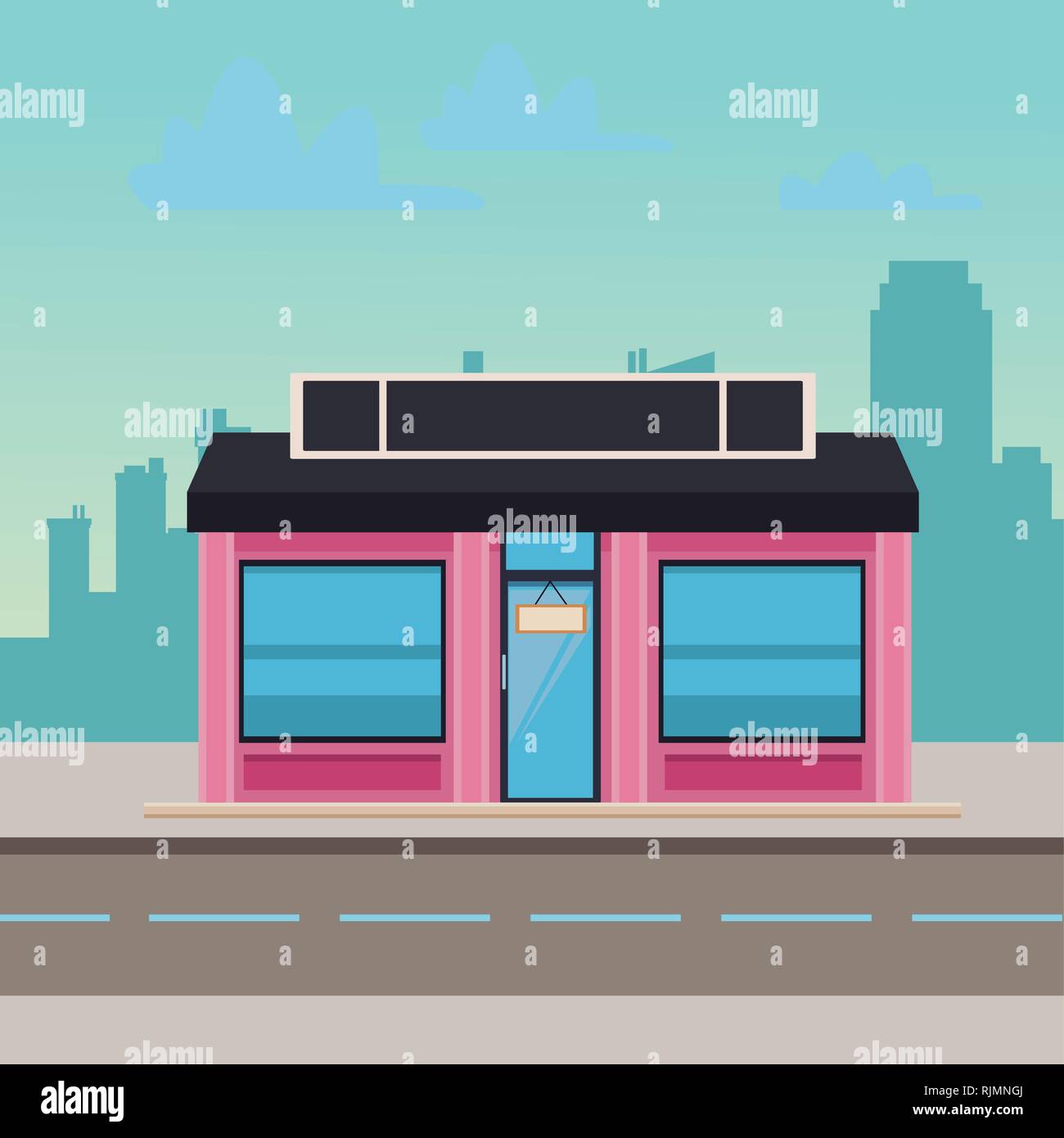 shopping store cartoon Stock Vector Image & Art - Alamy